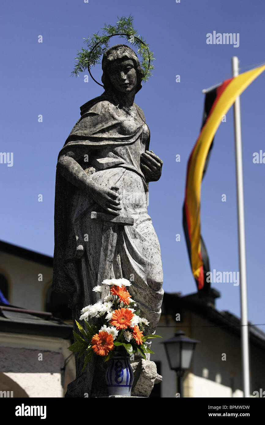 Fountain Statue Prien Bavaria Germany Stock Photo - Alamy