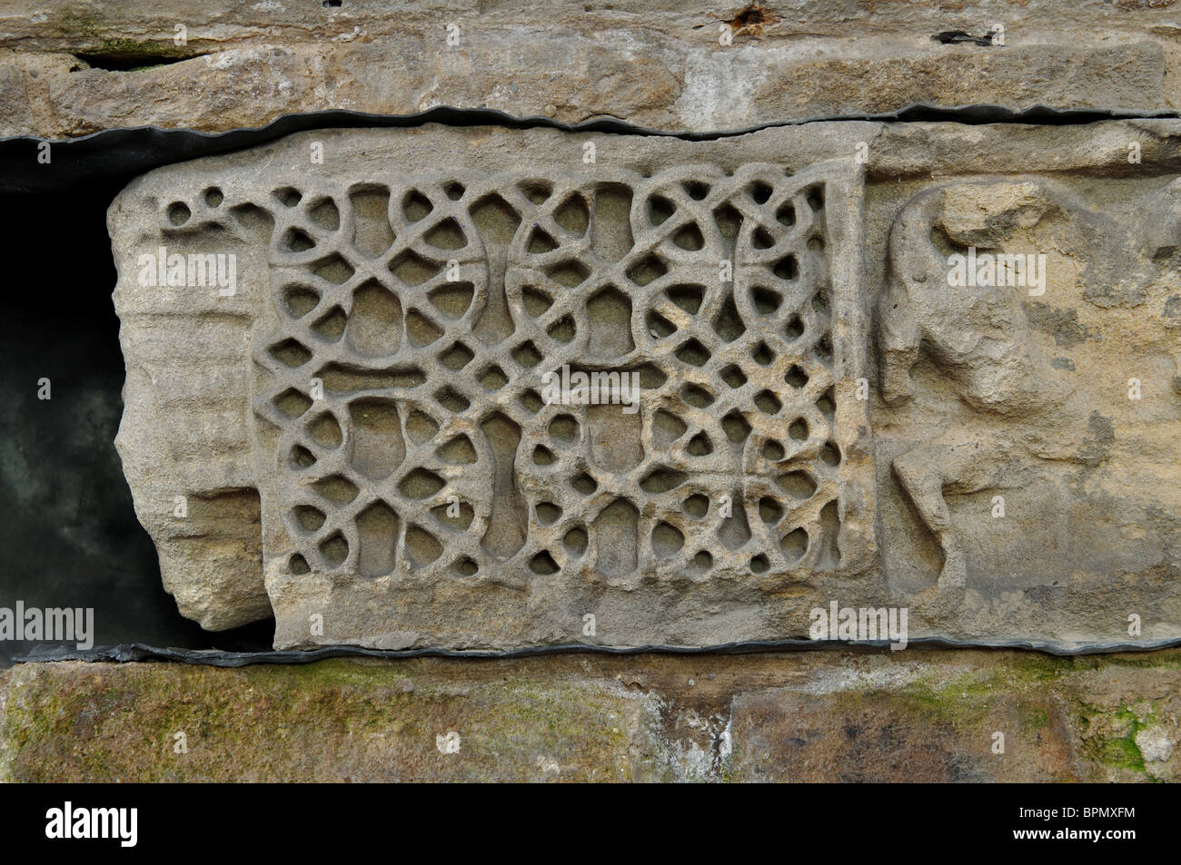 Anglo-Saxon carvings in St. Mary and St. Hardulph Church, Breedon on ...