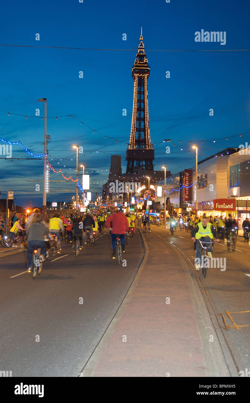 Ride the lights event Blackpool Promenade Stock Photo - Alamy