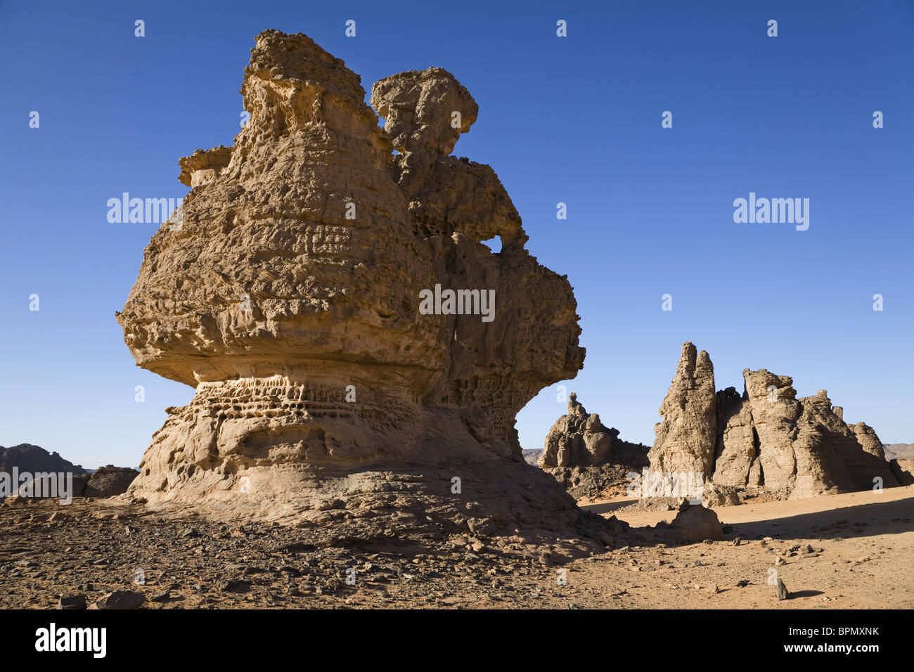 Stone formations in the libyan Desert, Wadi Bahoha, Akakus mountains ...