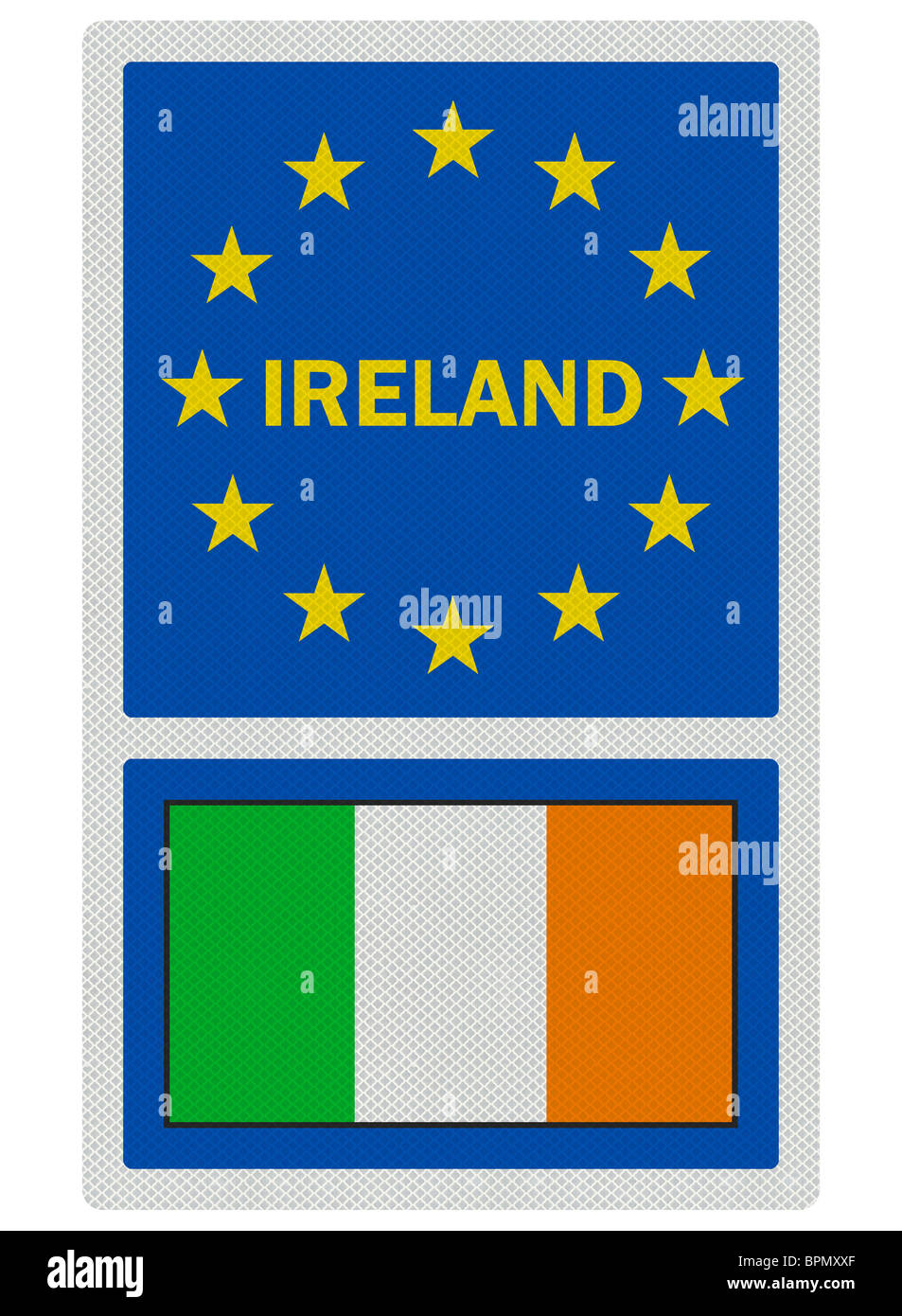 EU signs series - Ireland (in English language), photo realistic ...