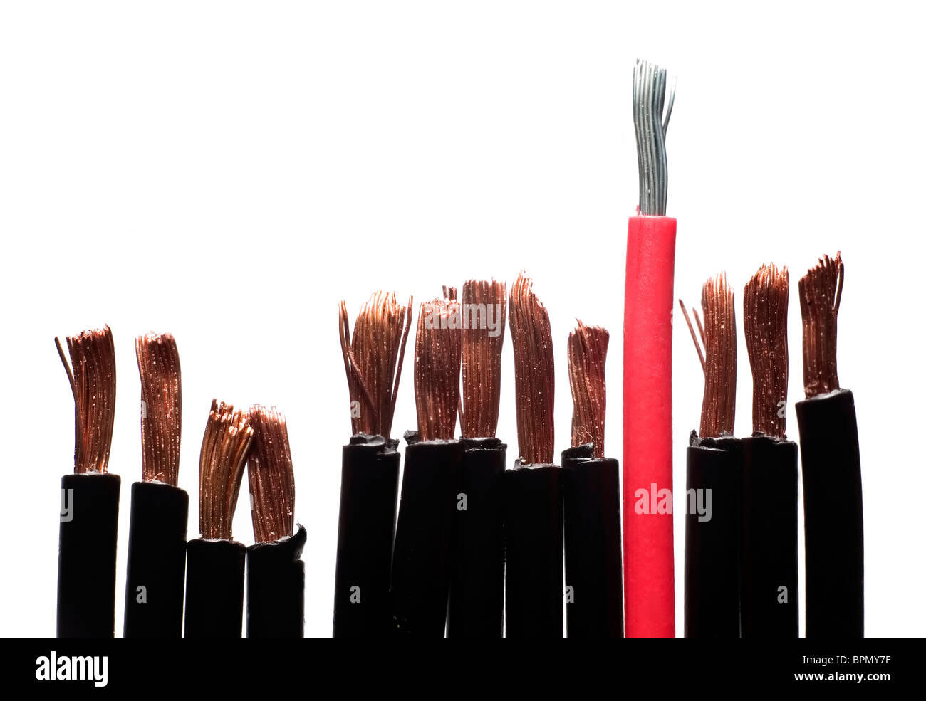 Various electric wires in many colors, technology Stock Photo - Alamy