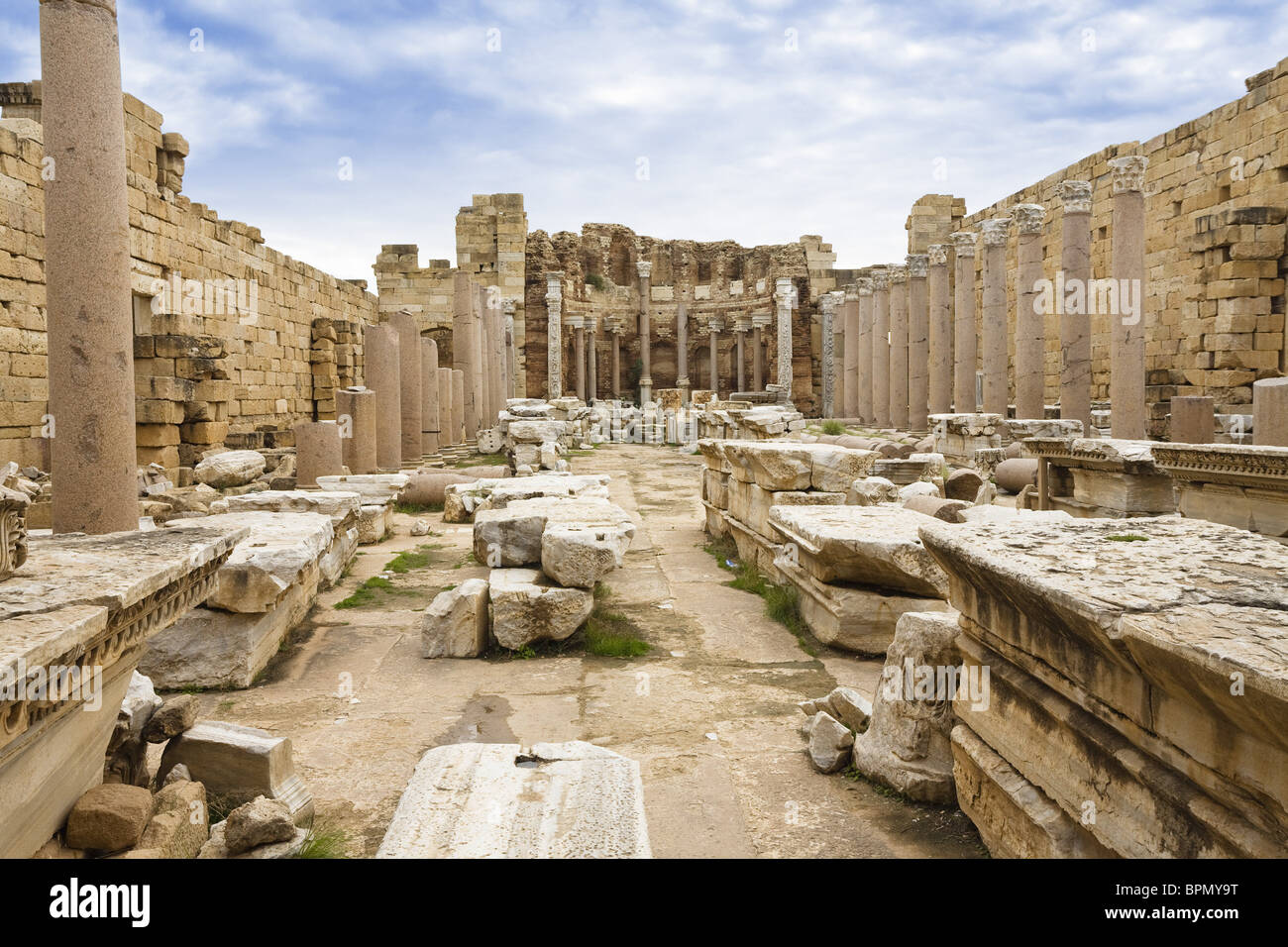 Severan Basilica, Archaeological Site of Leptis Magna, Libya, Africa ...