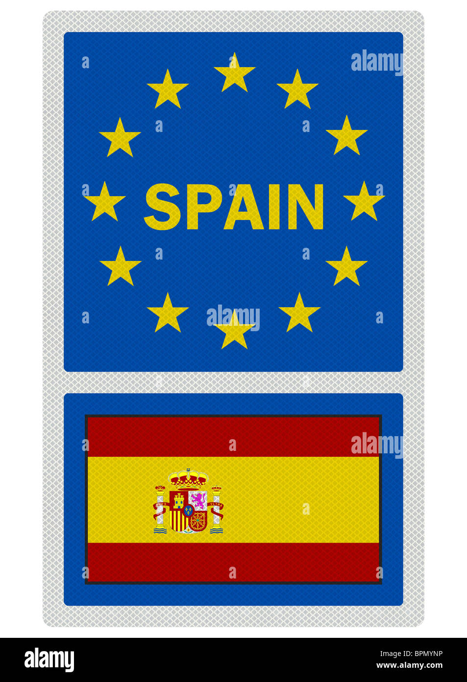 EU signs series - Spain (in English language), photo realistic ...