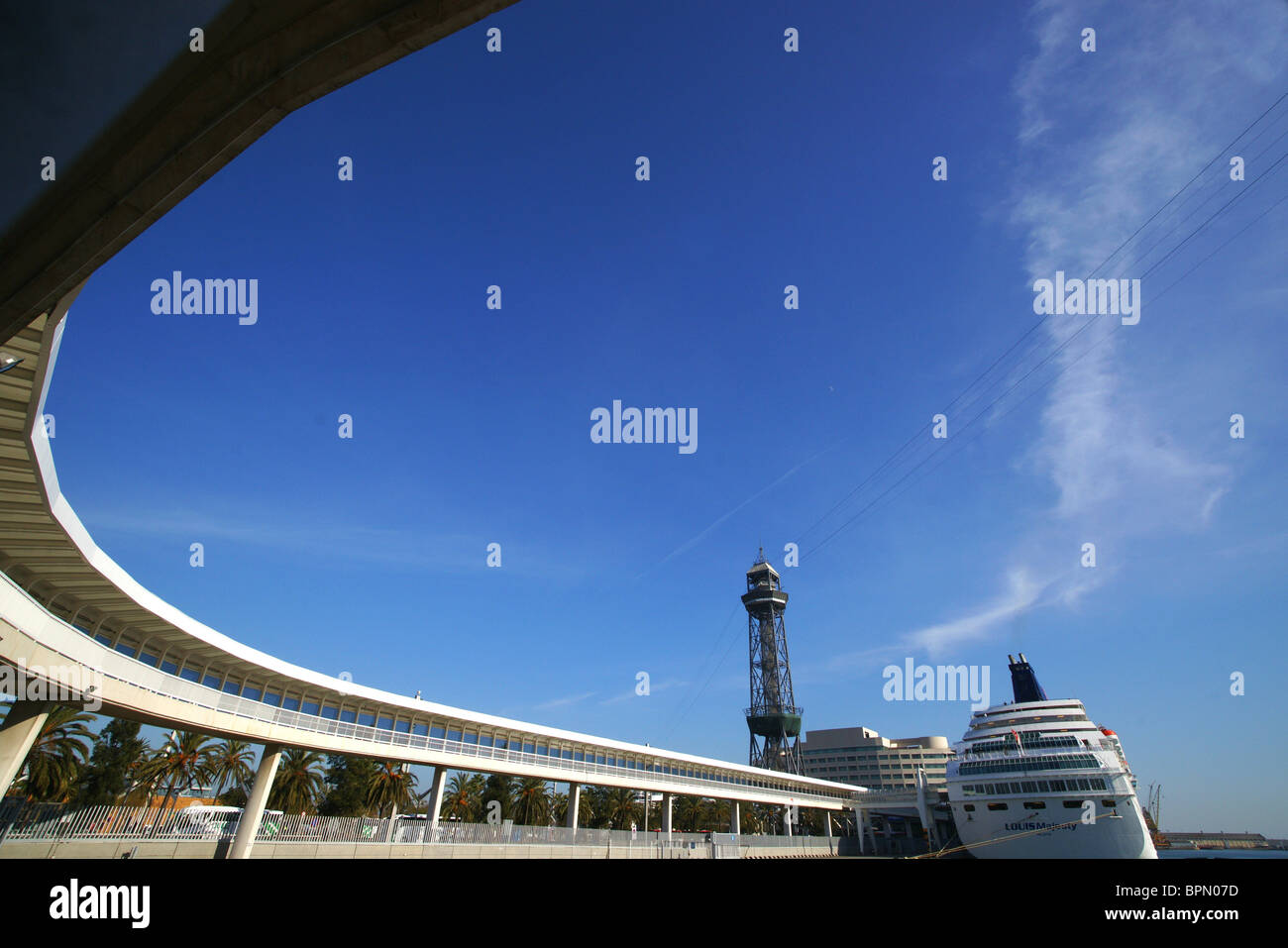 Cruise ship Louis Majesty at harbour, Barcelona, Spain, Europe Stock ...