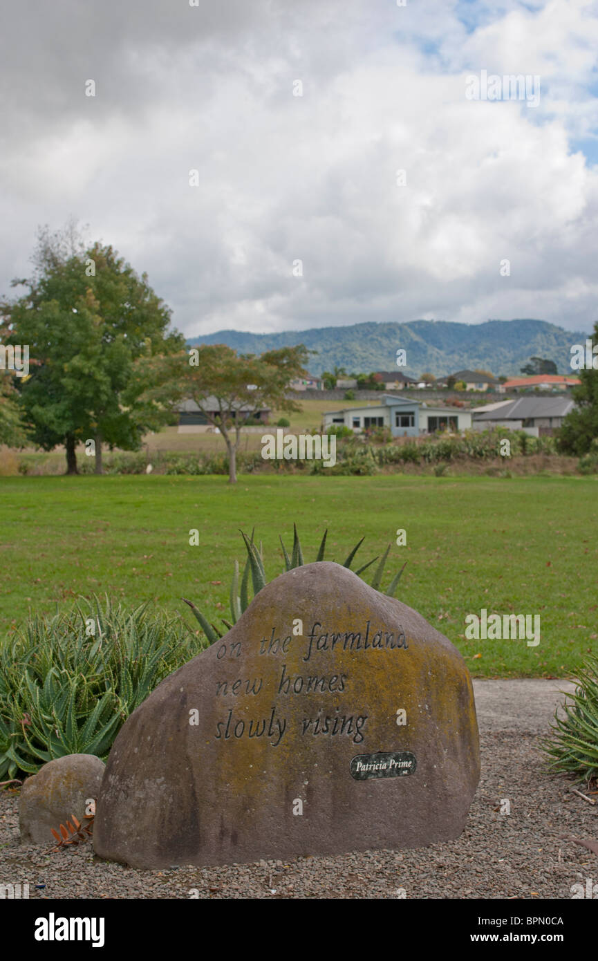 Haiku Pathway, Katikati, New Zealand. Haiku linked to the location are ...