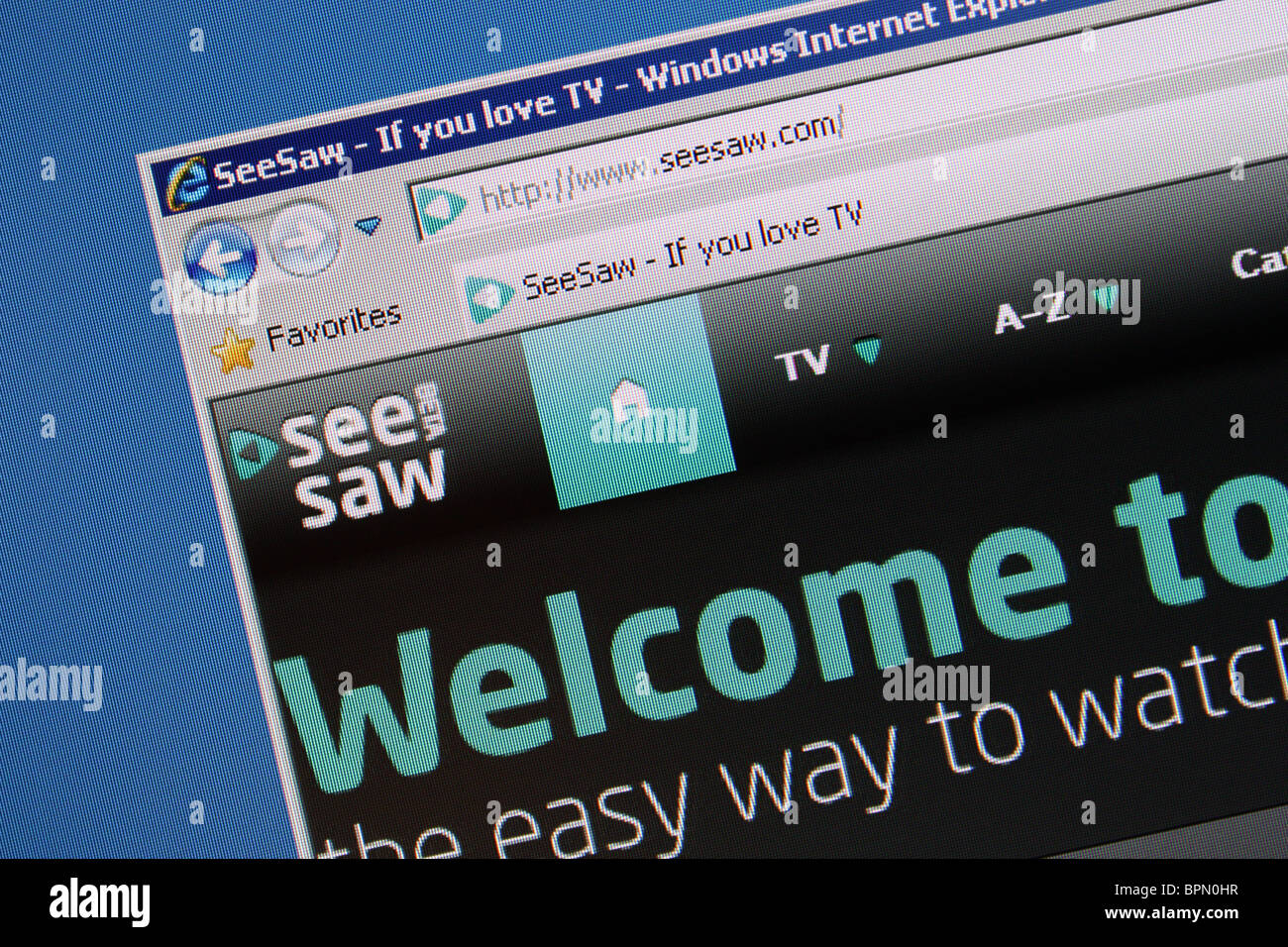 seesaw seesaw.com online tv streaming Stock Photo - Alamy