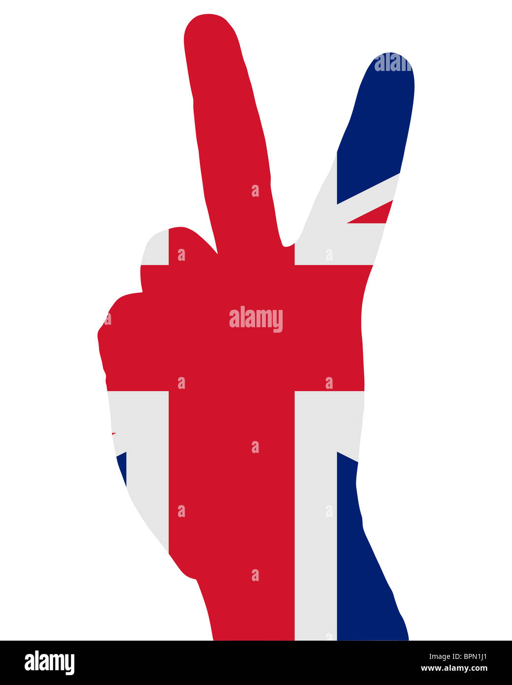 British finger signal Stock Photo - Alamy