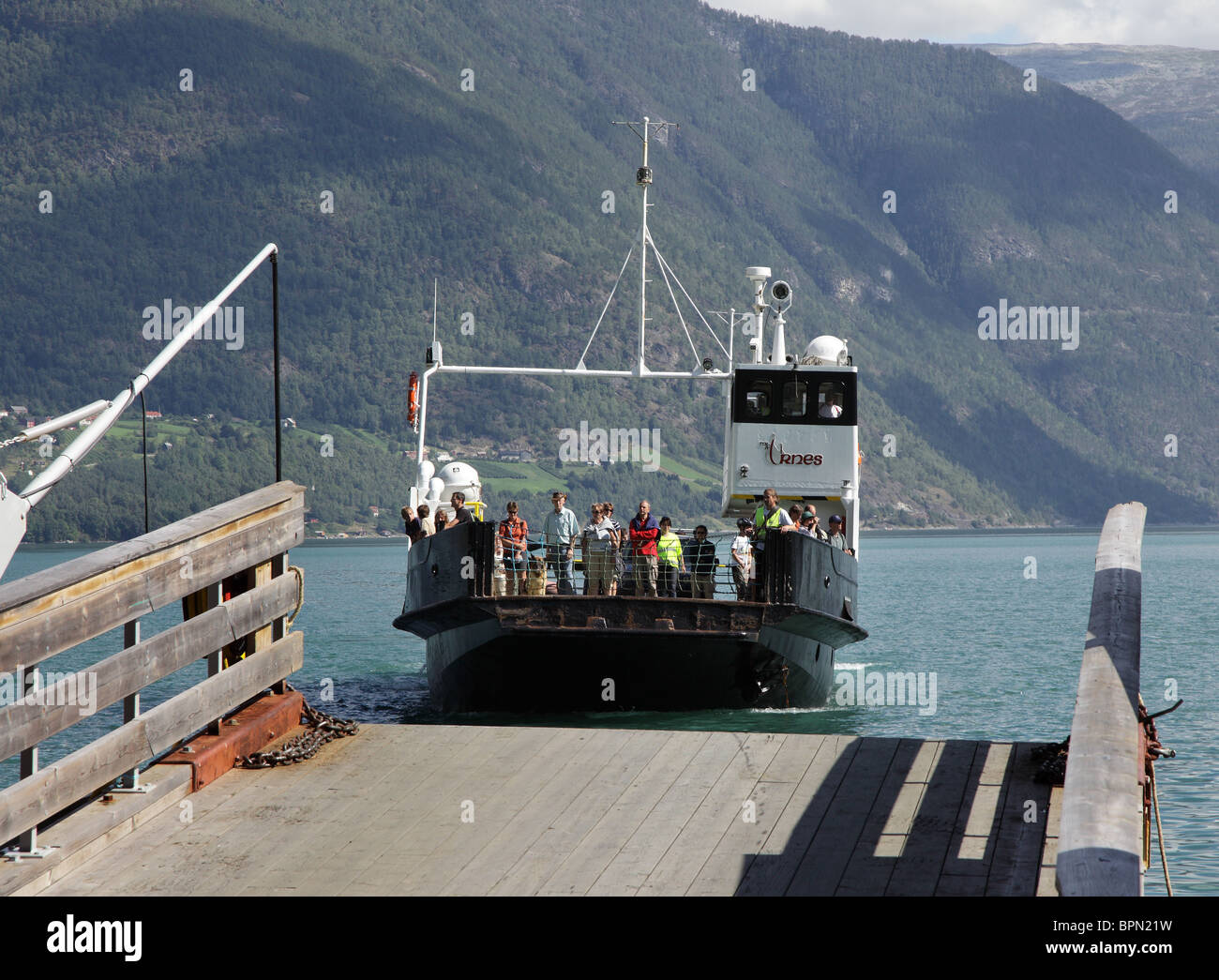 Urnes solvorn ferry on lustrafjord hi-res stock photography and images ...