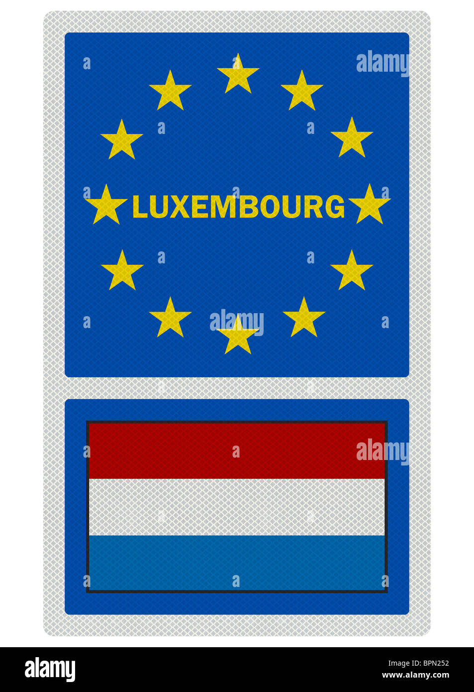 EU signs series - Luxembourg, photo realistic, isolated on white Stock Photo - Alamy
