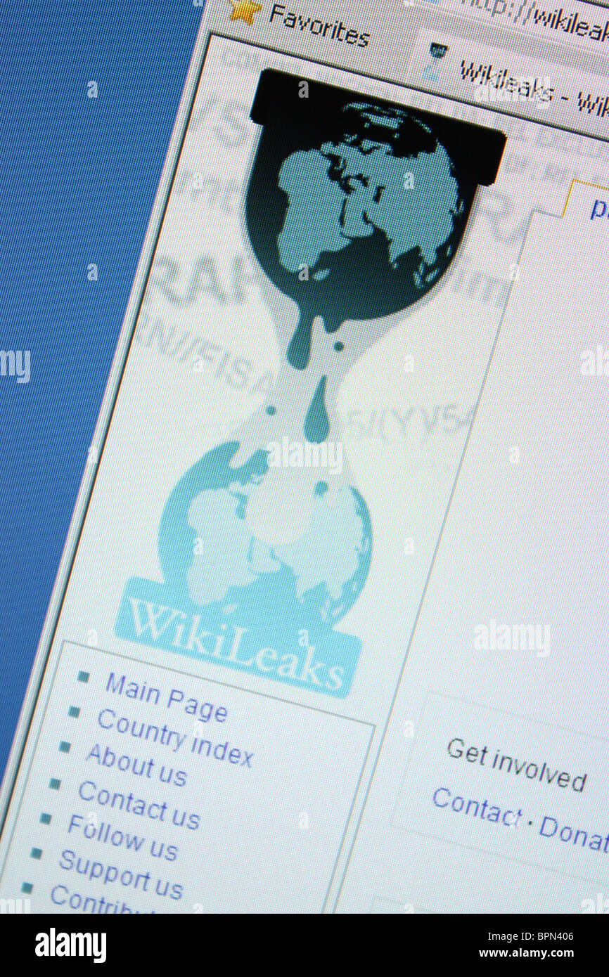 wikileaks.org government corporate misconduct Stock Photo - Alamy