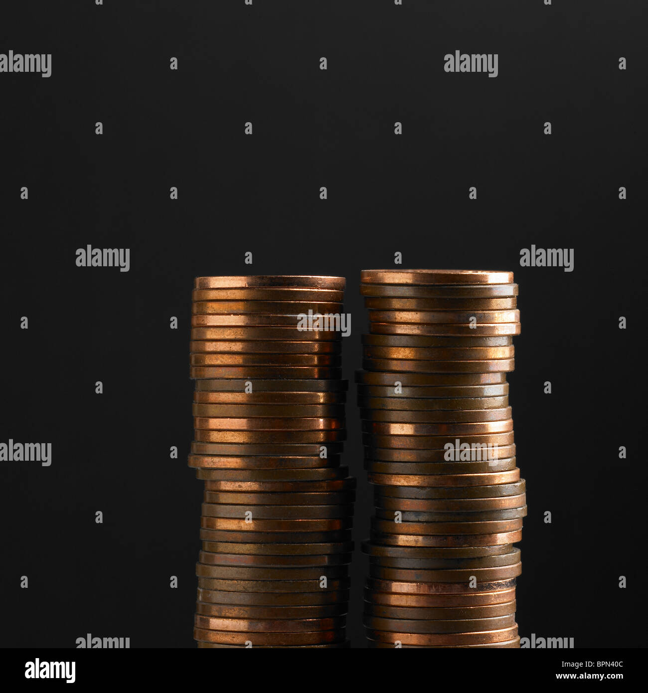 Stacks of pennies hi-res stock photography and images - Alamy