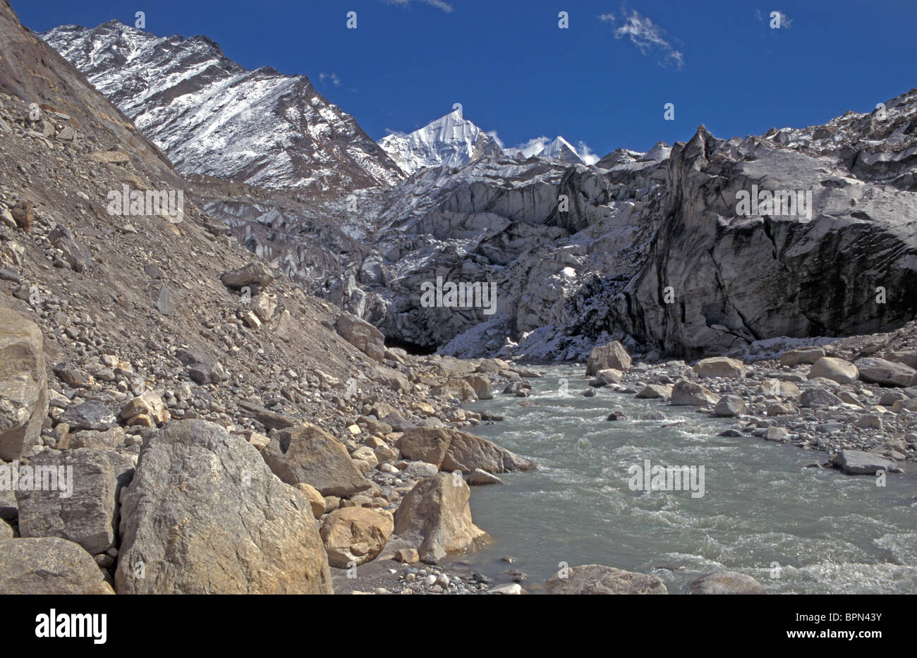 Headwaters – The River Ganges or Ganga headwaters emerge from the ...