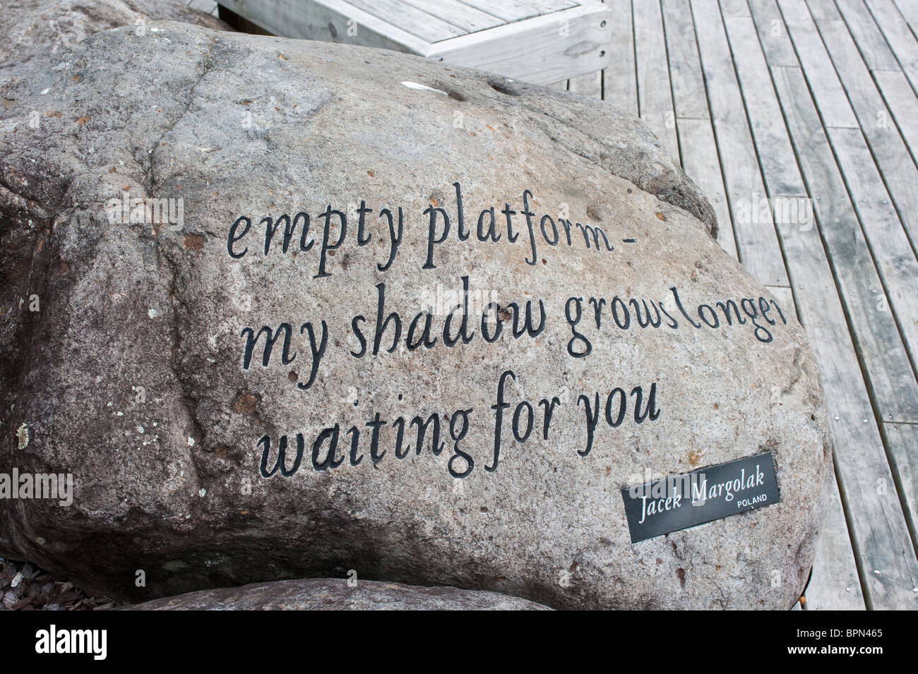 Haiku Pathway, Katikati, New Zealand. Haiku linked to the location are ...