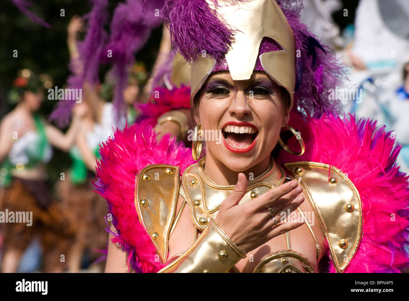dress dancer costume Caribbean carnival queen Stock Photo - Alamy