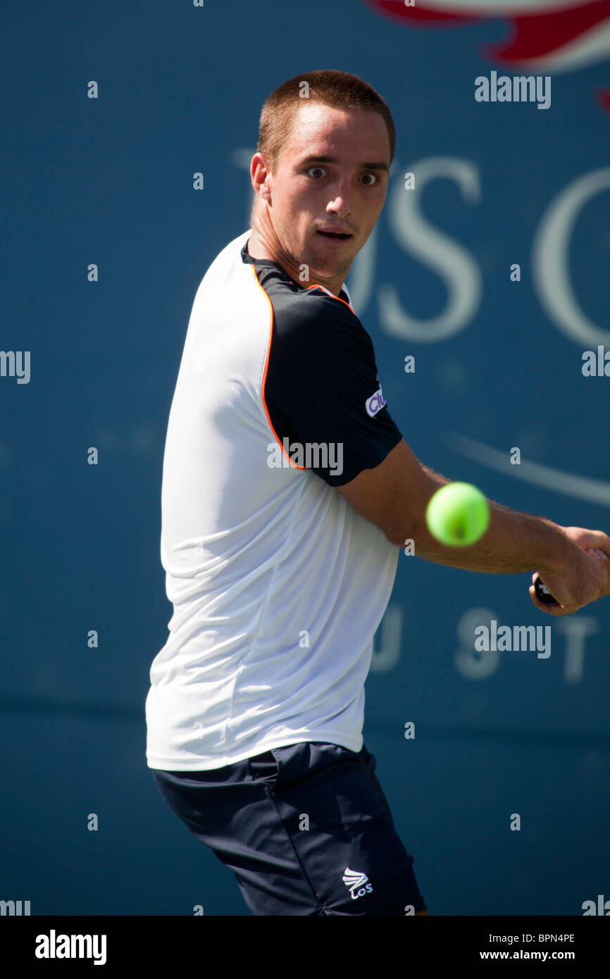 Viktor Troicki (SRB) competing at the 2010 US Open Tennis Stock Photo ...