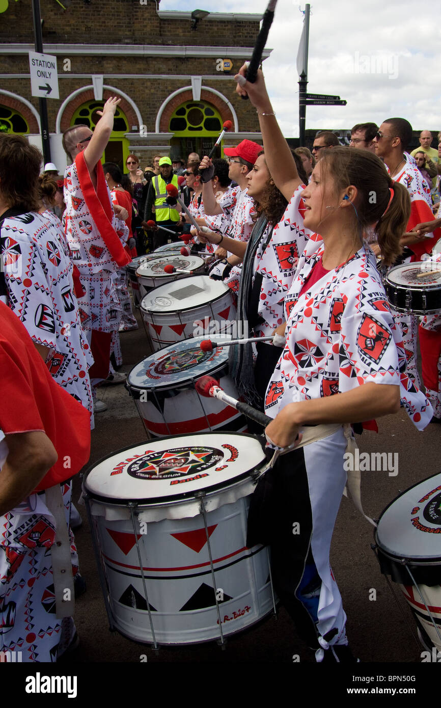 Brasilian samba drummers parade drums hi-res stock photography and ...