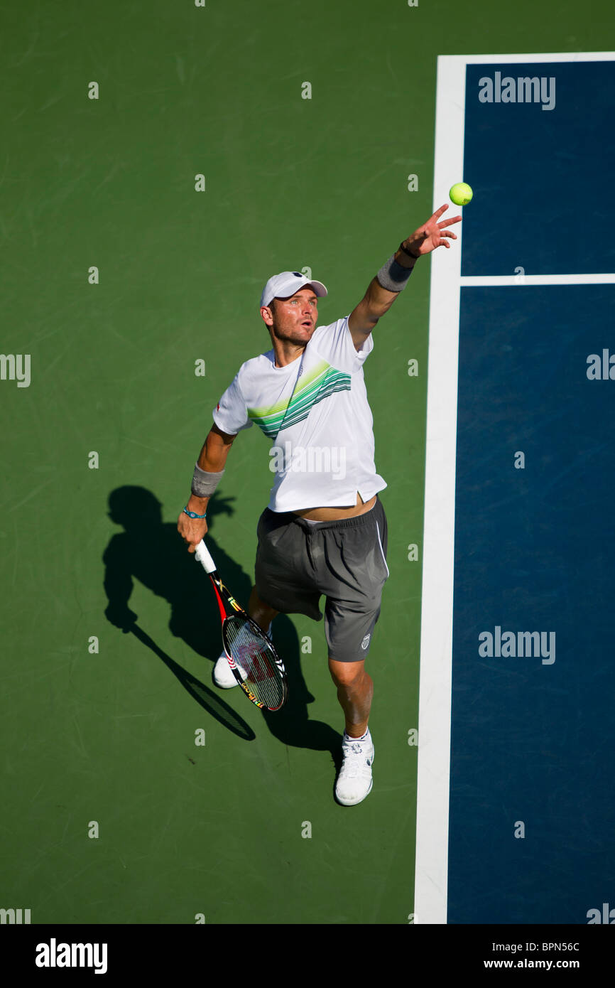 Mardy Fish (USA) competing at the 2010 US Open Tennis Stock Photo - Alamy