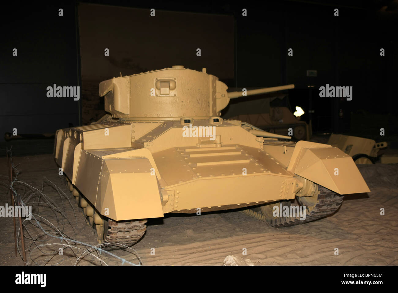 British WW2 tank staged in the Desert Campaign in the Land Warfare Hall ...