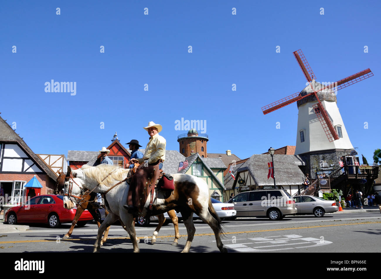 Cowboy parade, Solvang, California, USA Stock Photo - Alamy