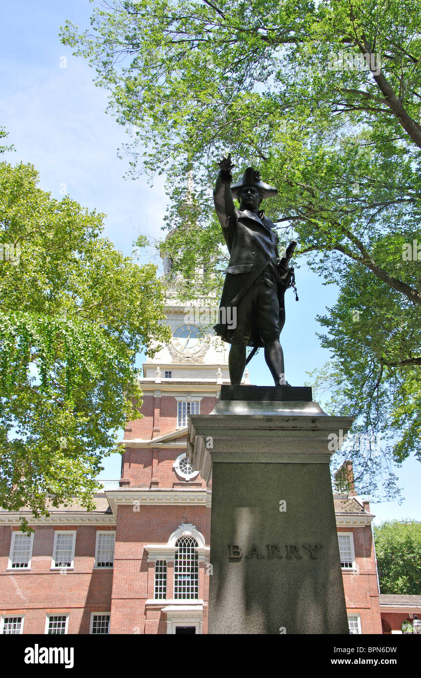 Commodore Barry statue, Philadelphia, Pennsylvania, USA Stock Photo - Alamy