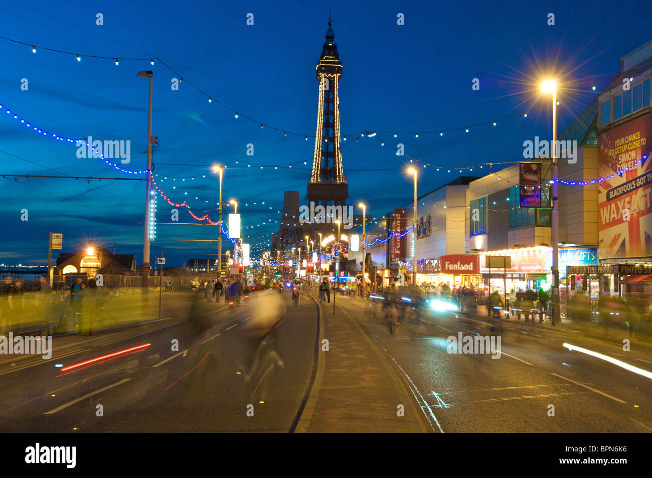 Ride the lights event Blackpool Promenade Stock Photo - Alamy