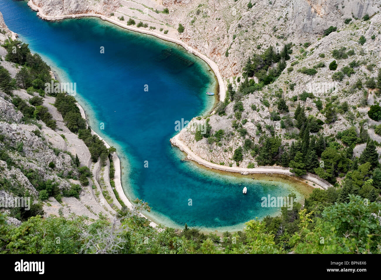 Zavratnica Bay north of Karlobag Croatia Stock Photo - Alamy