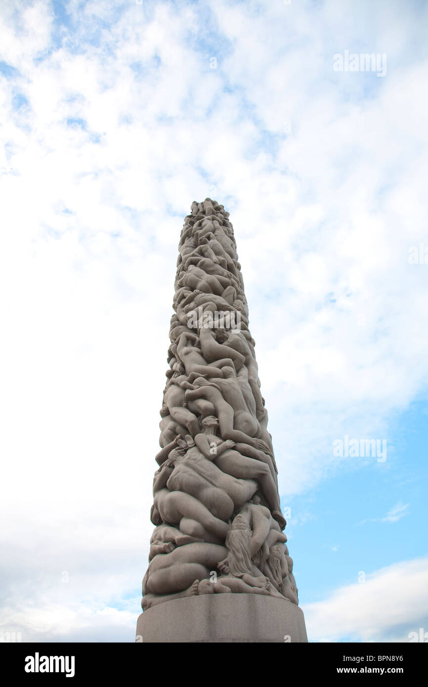 Monolith, Vigeland Sculpture Park, part of Frogner Park, located in ...