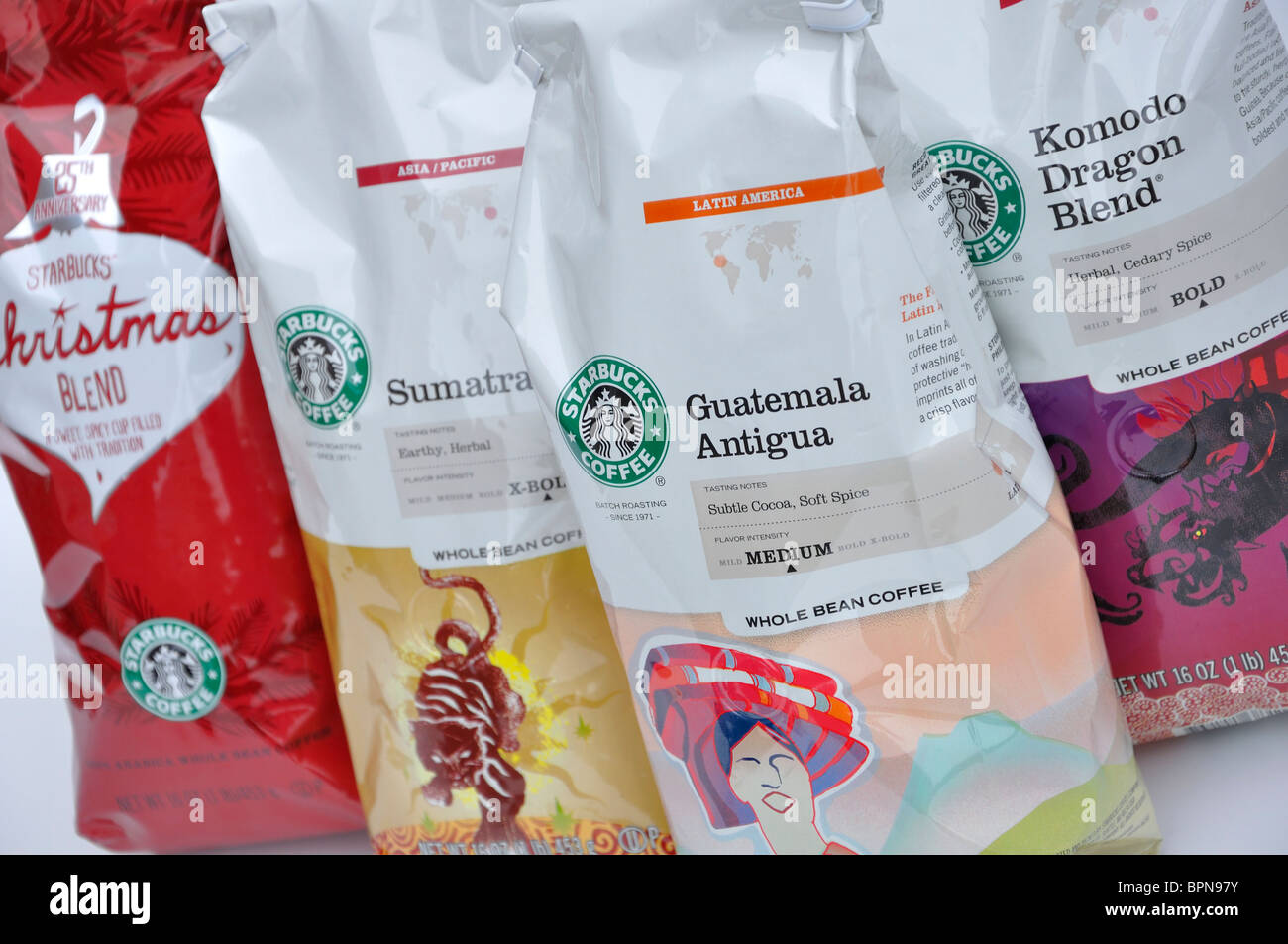 Packages of Starbucks coffee Stock Photo - Alamy