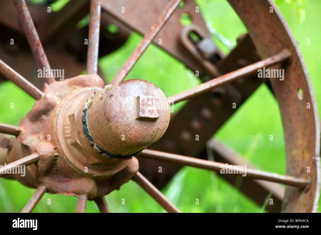 Old metal tractor wheel Stock Photo - Alamy