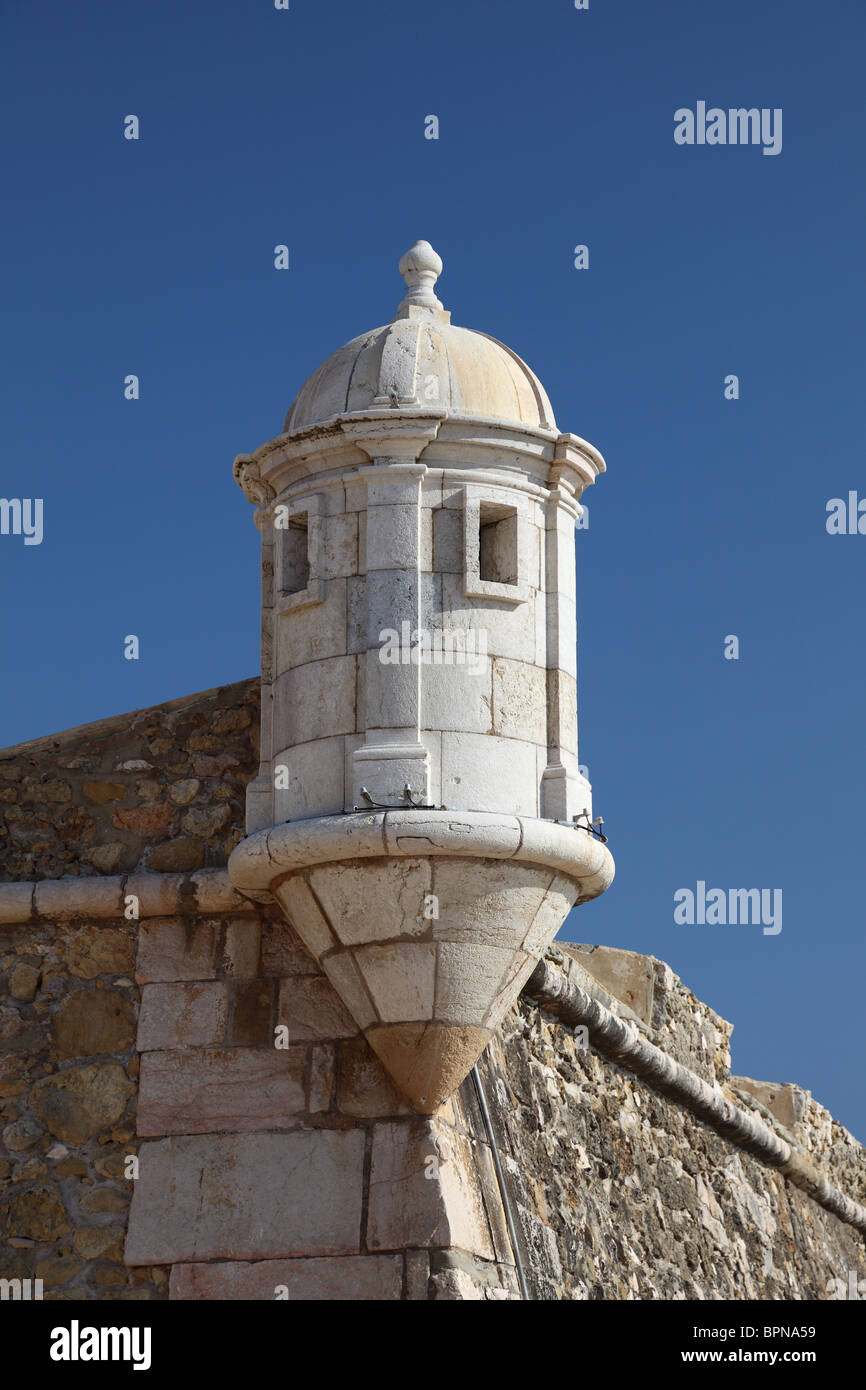 Tower of an ancient castle in Lagos, Portugal Stock Photo - Alamy