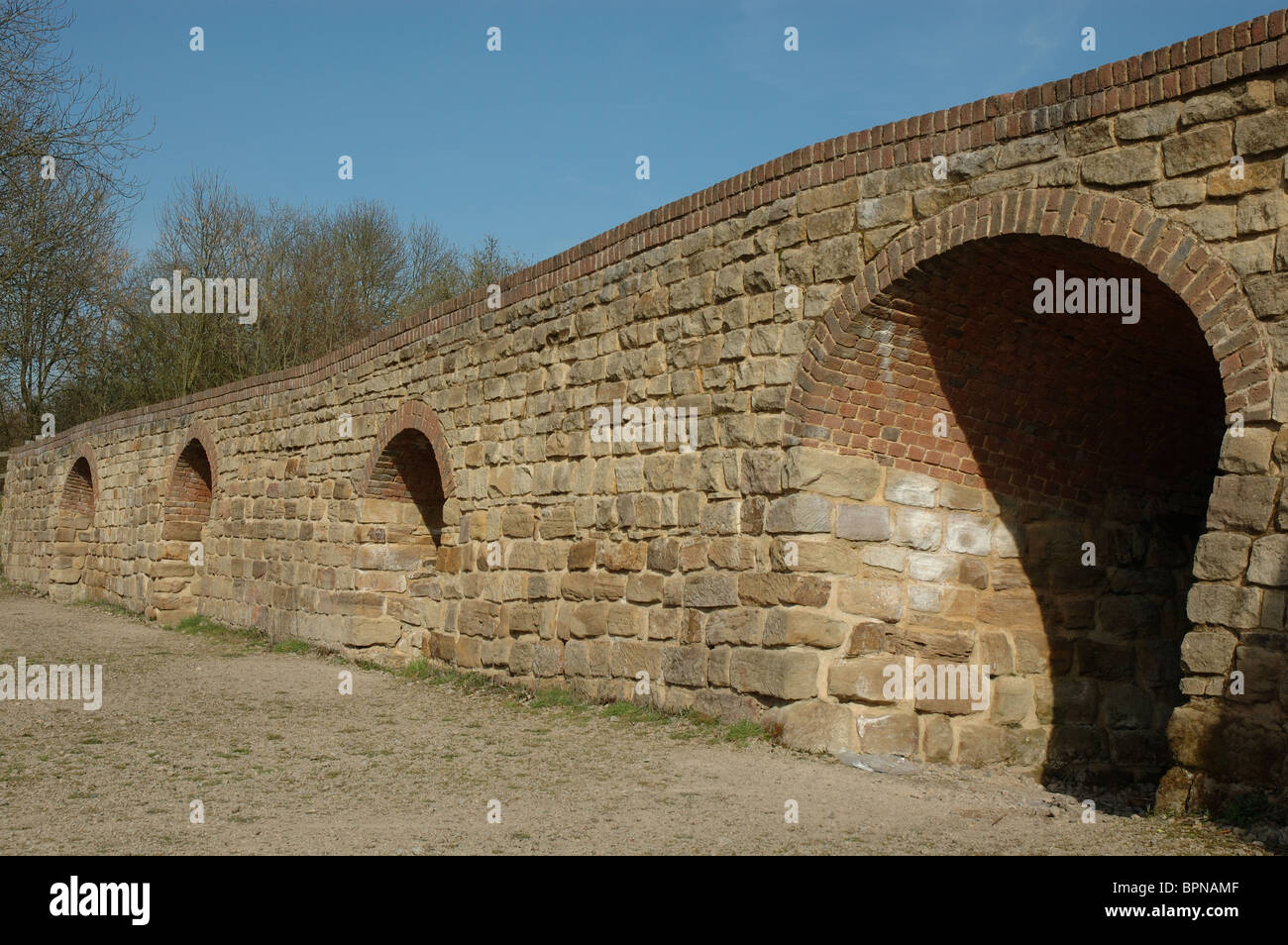 lime kilns, Moira Furnace, Ashby-de-la-Zouch, Leicestershire, England ...