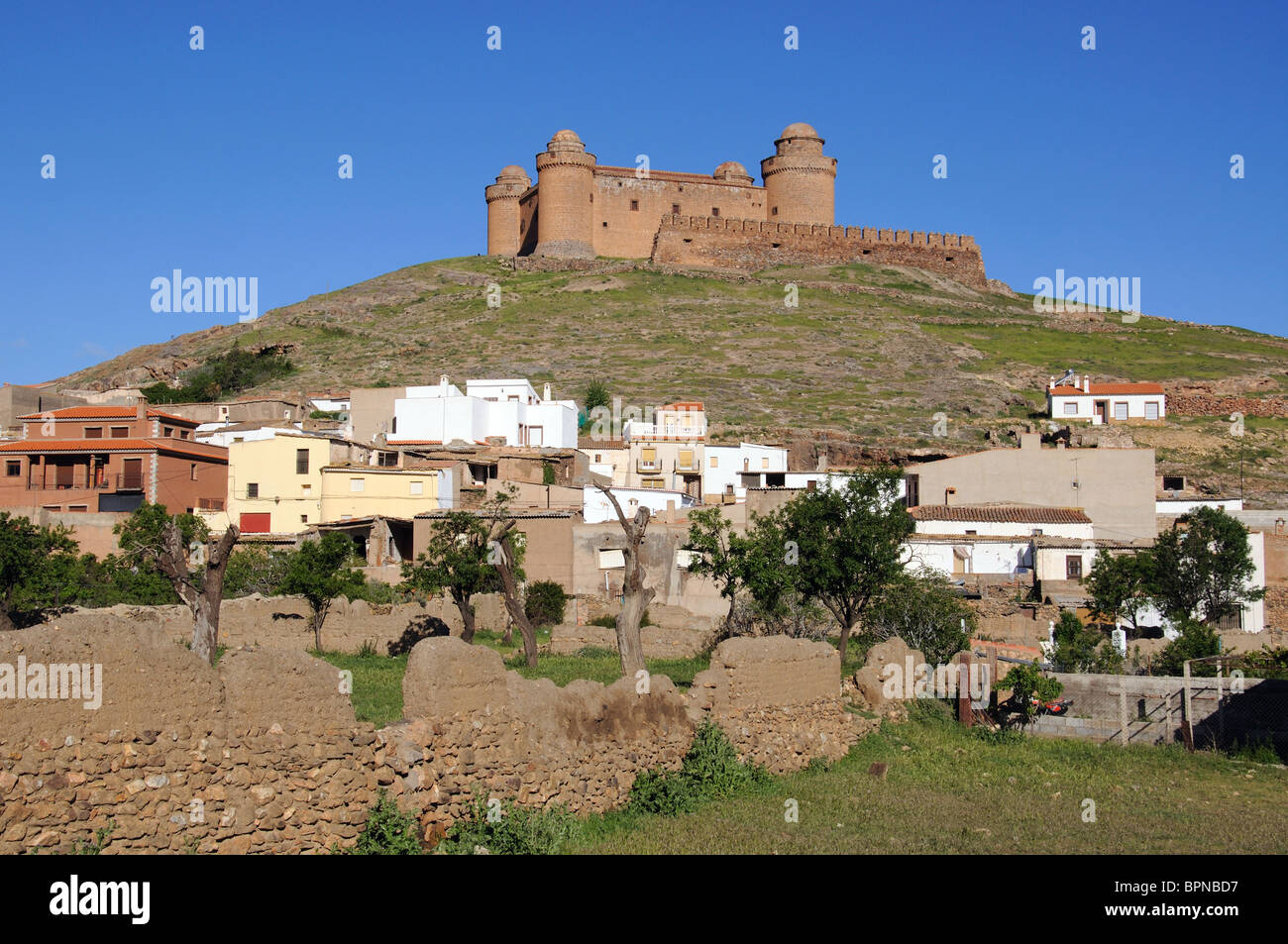 View of the castle, built 1509 – 1512, (Castillo de La Calahorra) and ...