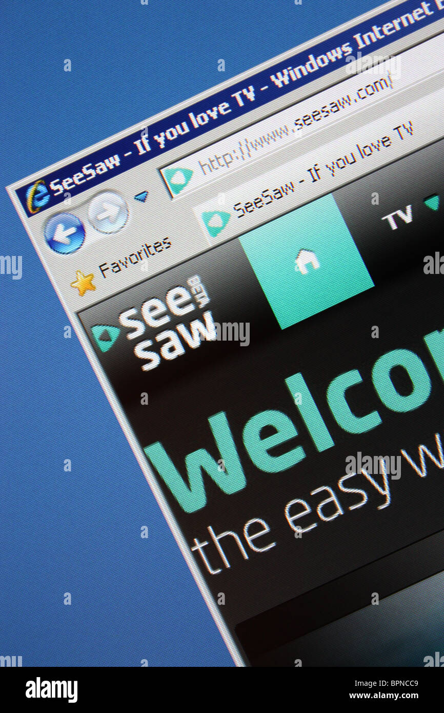 seesaw seesaw.com online tv streaming Stock Photo - Alamy