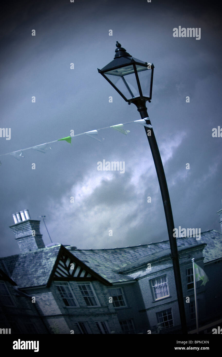 lamp post and bunting Stock Photo - Alamy