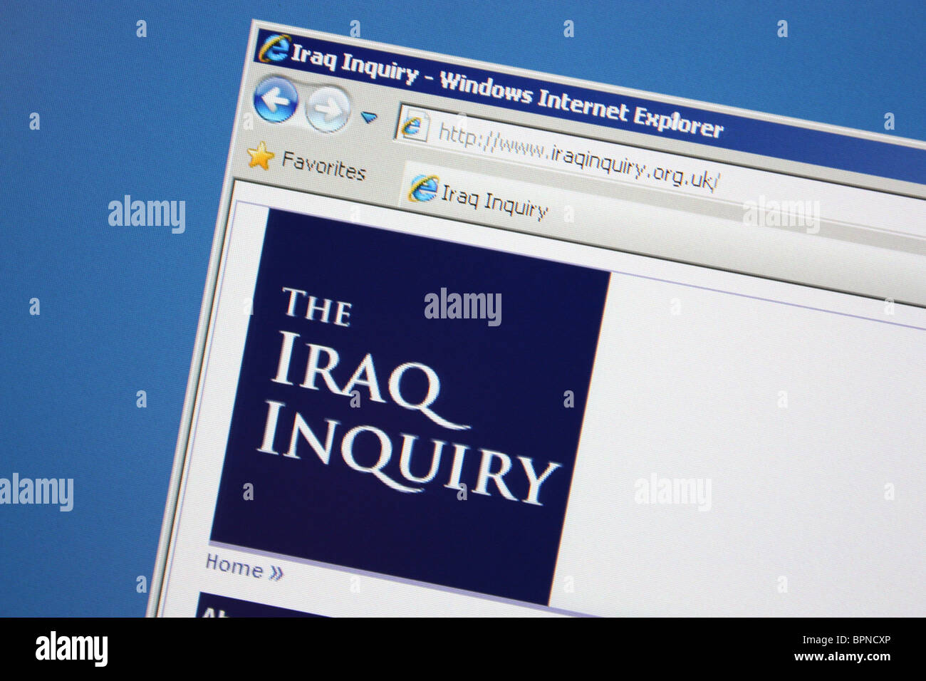 the iraq inquiry online website Stock Photo - Alamy