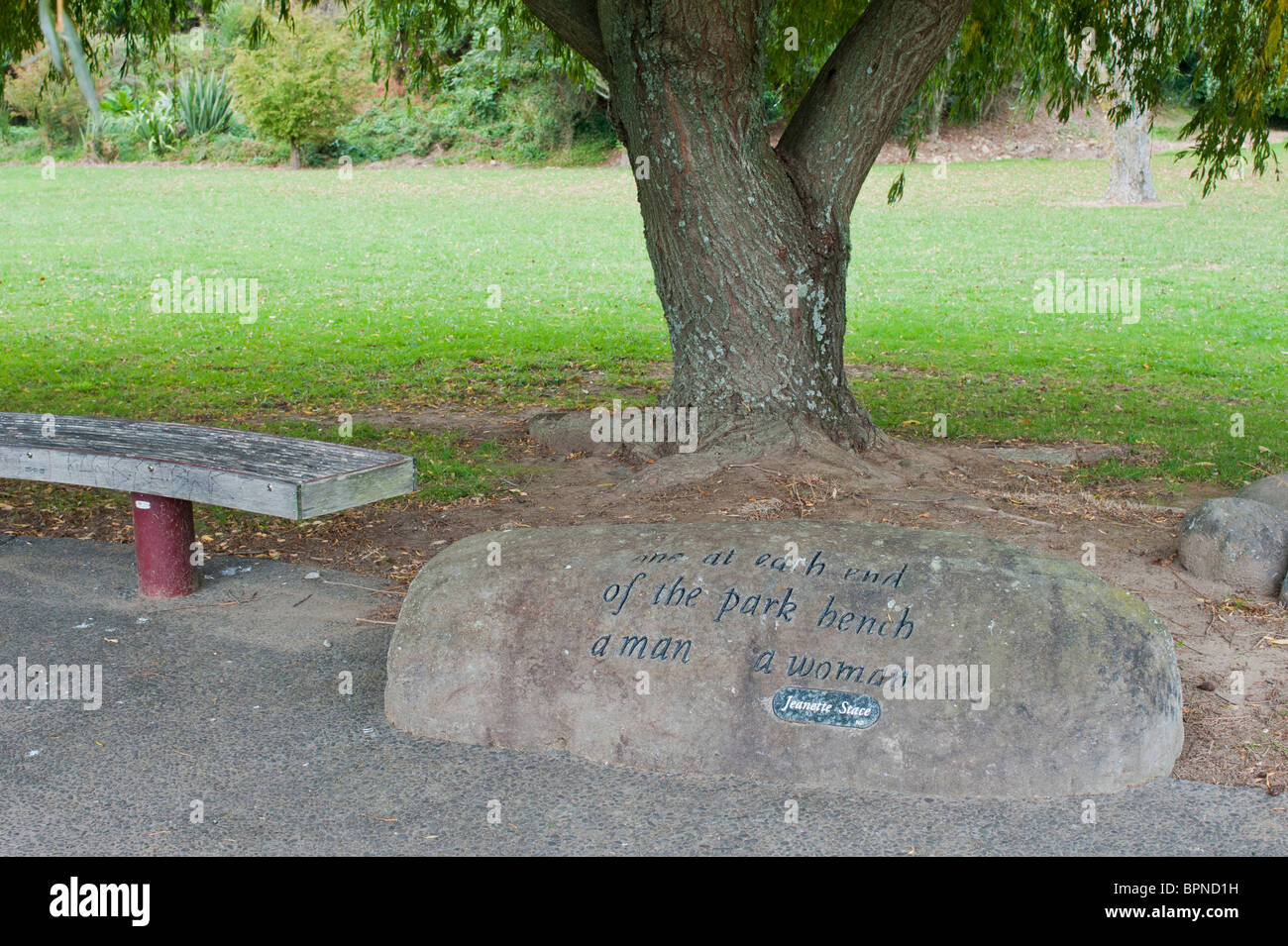 Haiku Pathway, Katikati, New Zealand. Haiku linked to the location are ...