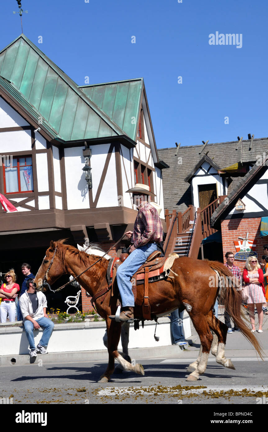 Cowboy parade, Solvang, California, USA Stock Photo - Alamy