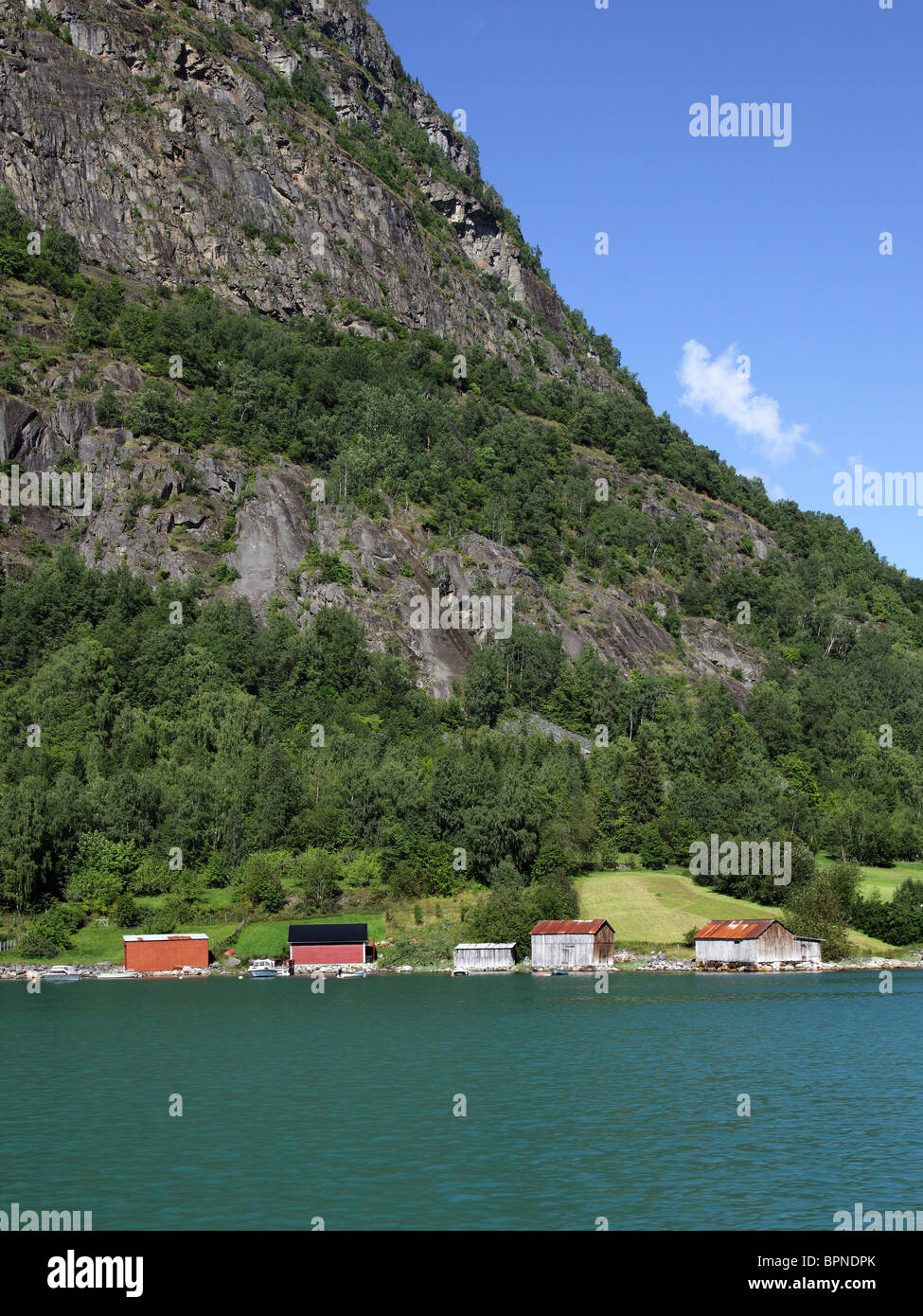 SOLVORN ON LUSTRAFJORD IN NORWAY. SCANDANAVIA Stock Photo - Alamy