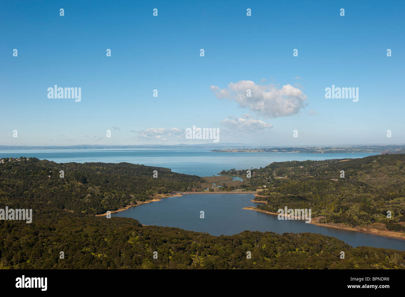 View from the Arataki Visitor Centre in the Waitakere Ranges Regional ...