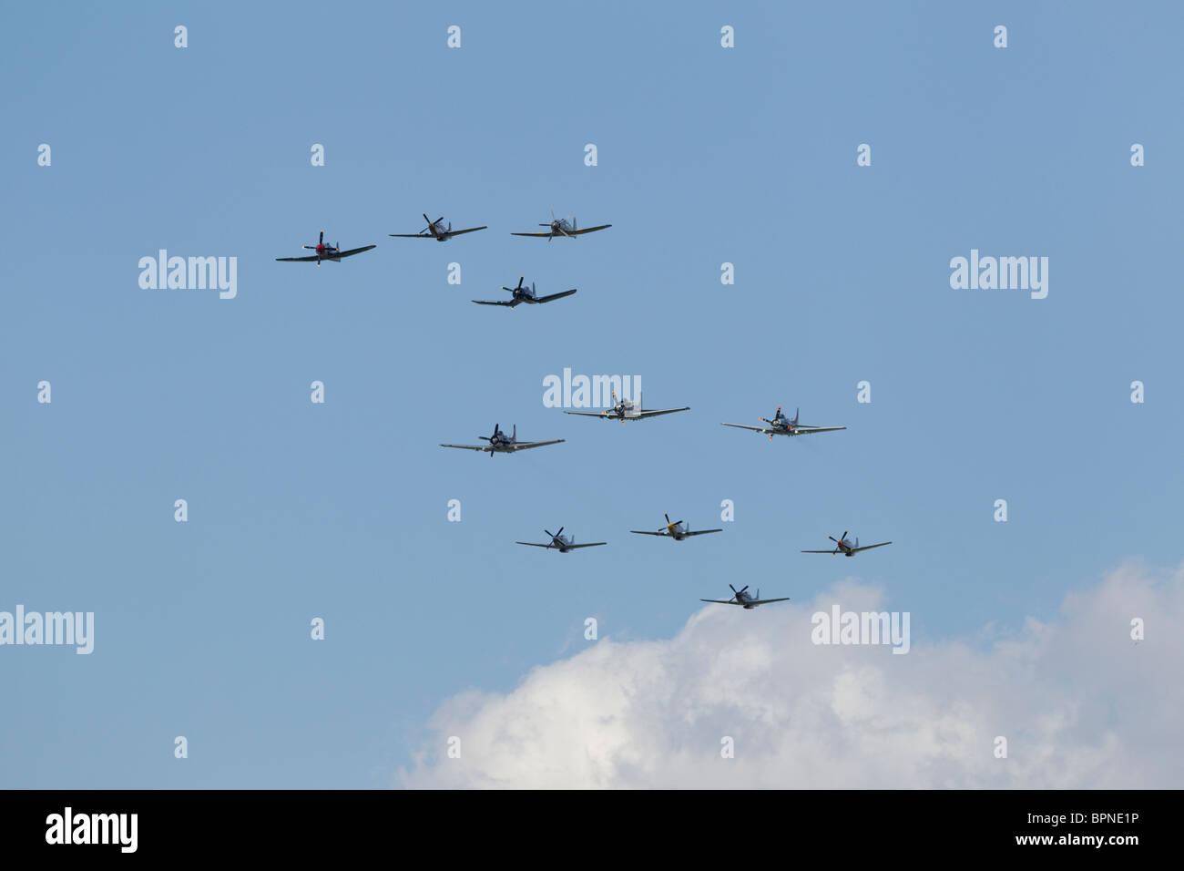 A group of fighter planes flying as part of an air display Stock Photo ...