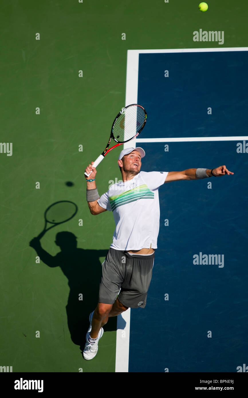 Mardy Fish (USA) competing at the 2010 US Open Tennis Stock Photo - Alamy