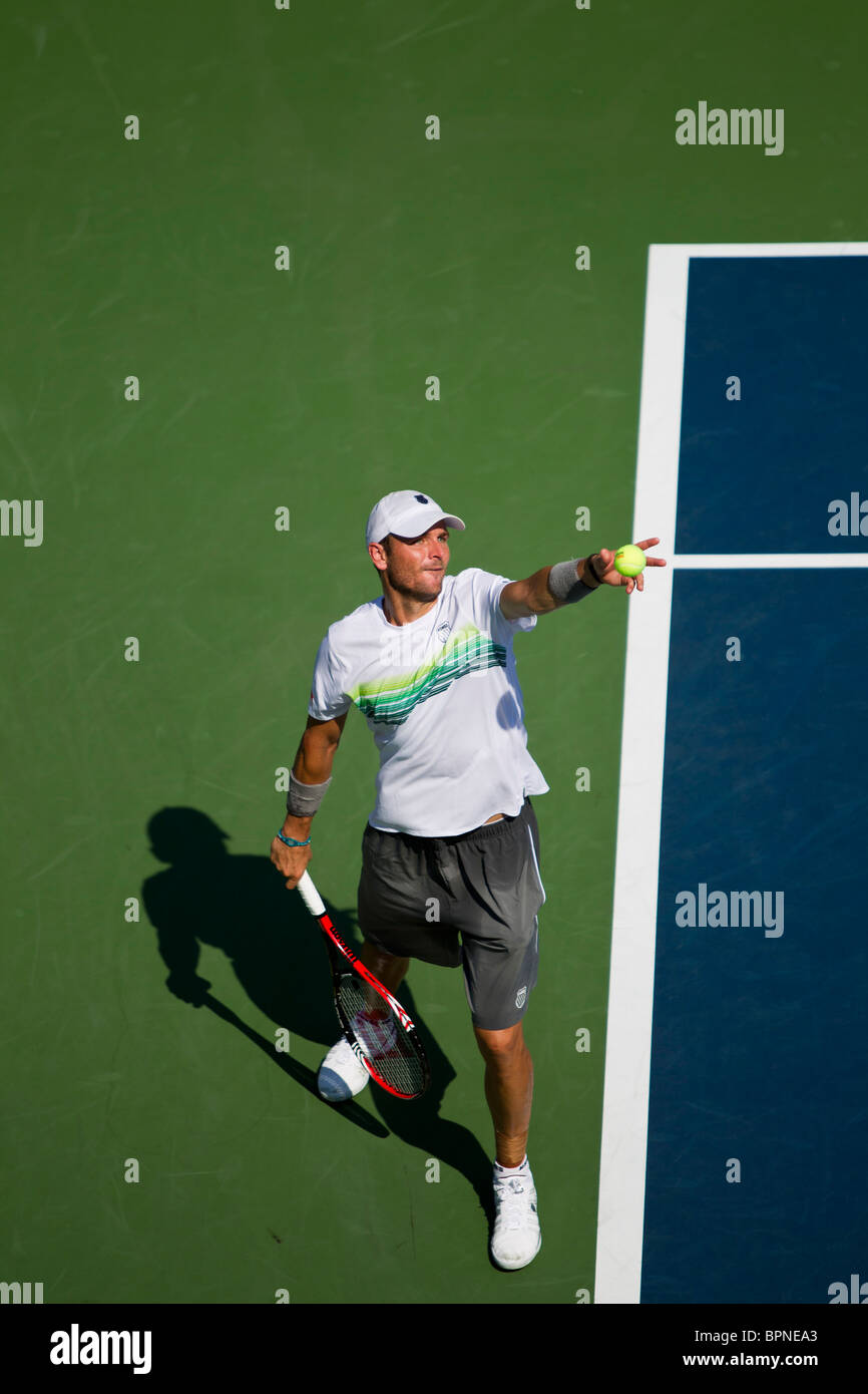 Mardy Fish (USA) competing at the 2010 US Open Tennis Stock Photo - Alamy