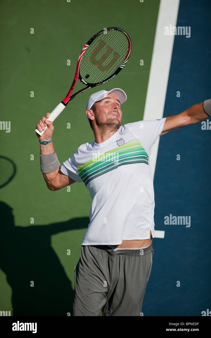 Mardy Fish (USA) competing at the 2010 US Open Tennis Stock Photo - Alamy