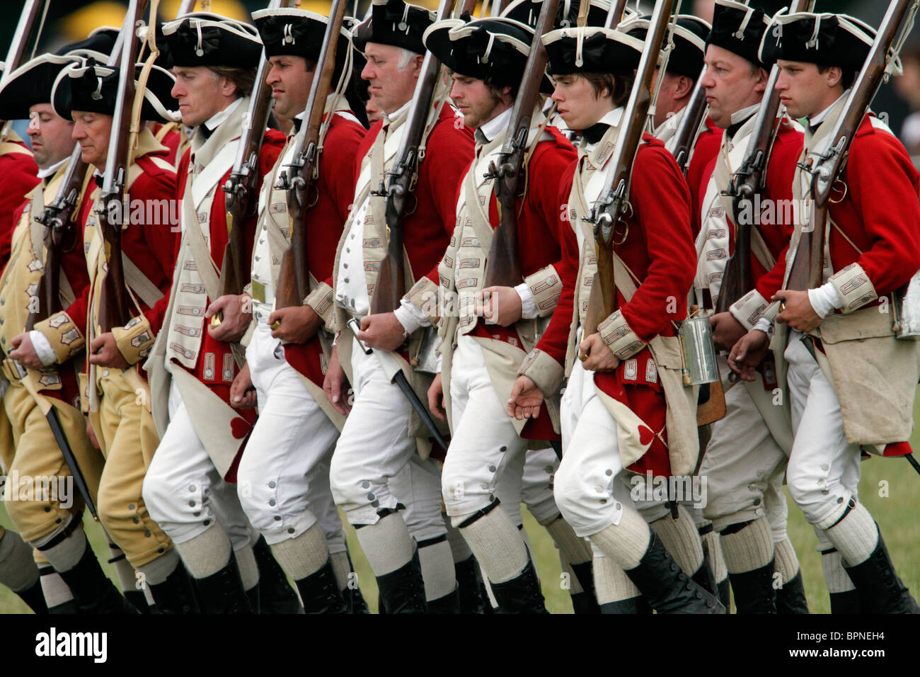 Redcoats from the American War of Independence 1775 - 1783. Brown Bess ...