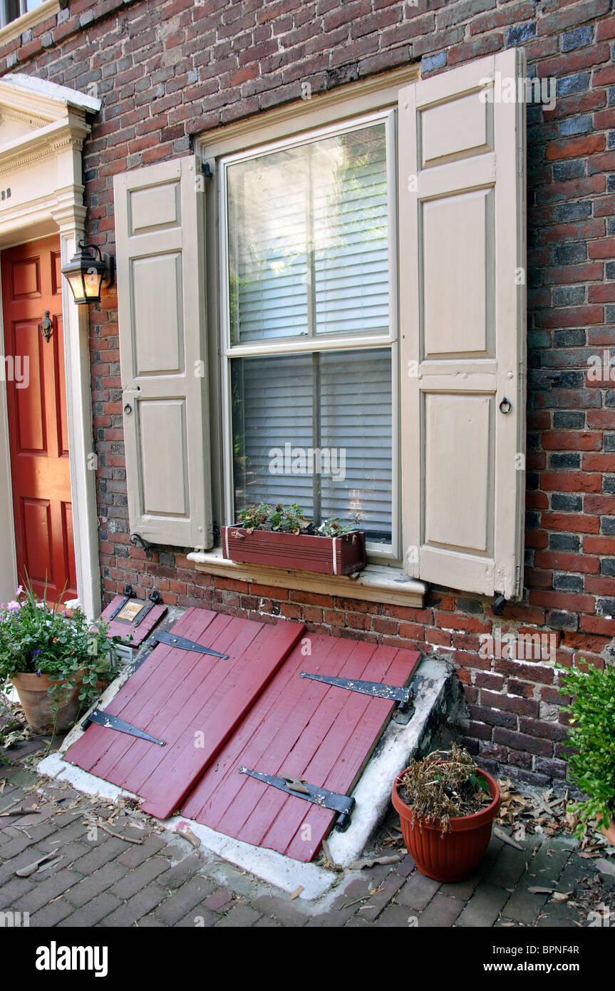 Hatchway, external cellar doors Stock Photo - Alamy