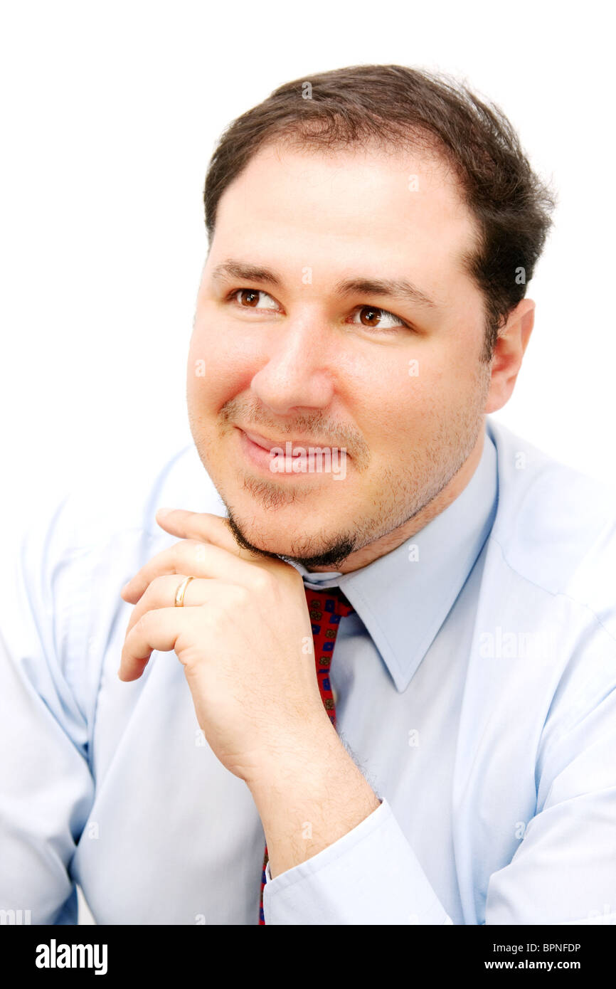 Young business man portrait isolated on white background Stock Photo ...