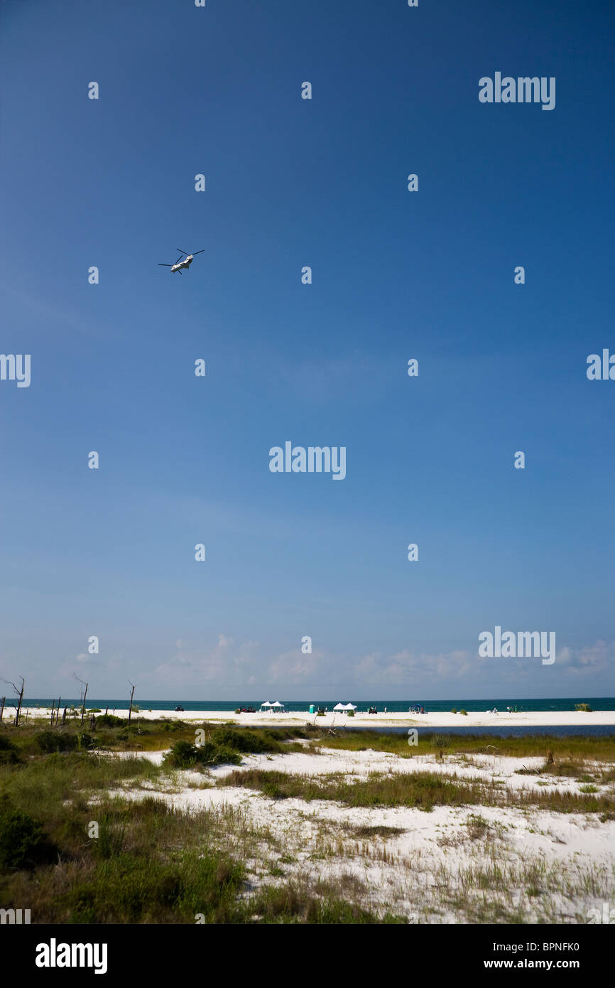 Clean-up crews work along Florida's Gulf Coast cleaning up oil and tar ...