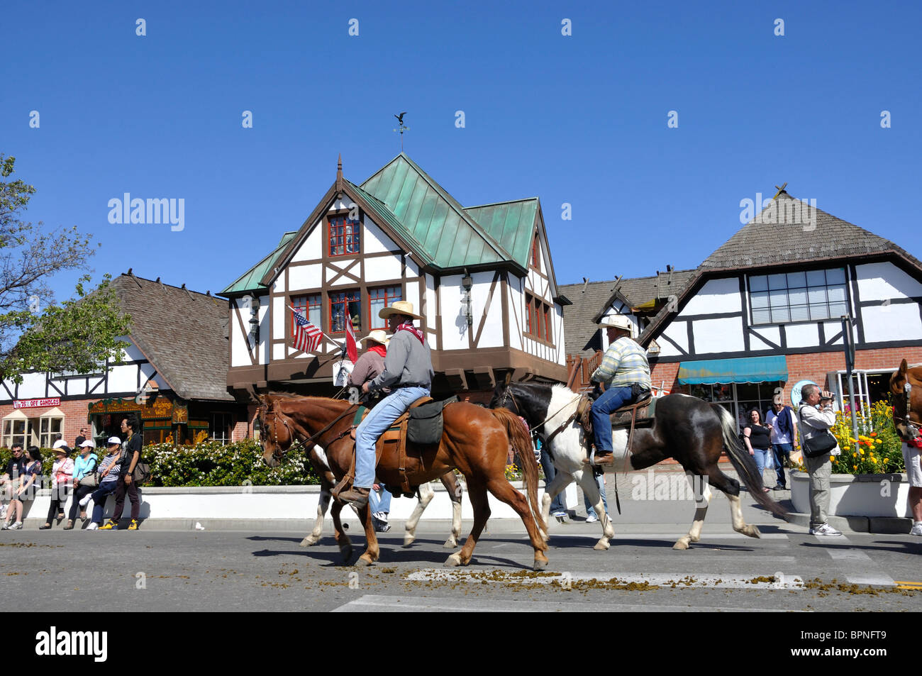 Cowboy parade, Solvang, California, USA Stock Photo - Alamy