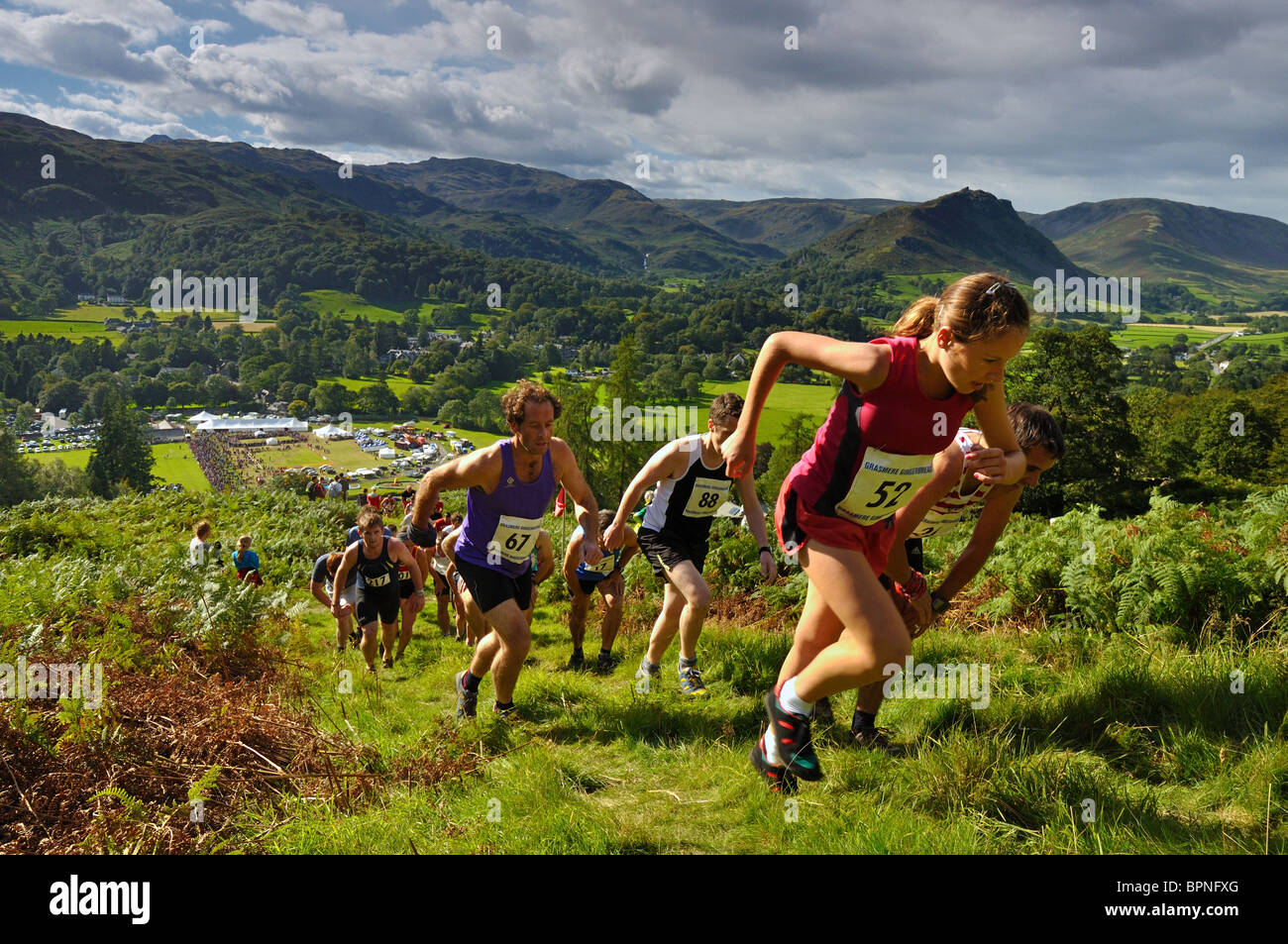 Fellrunners on the way up to Butter Crag in the Grasmere Senior Guides ...